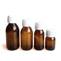 China Medicine 65ml 100ml Amber Glass Bottle With PP Cap Eco Friendly for sale
