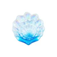 China Handmade Unique Shell Glass Tableware Glass Fruit Plate For Wedding for sale