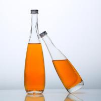 China 350ml 515ml Empty Glass Wine Bottles Glass Beverage Bottles With Airtight Caps for sale