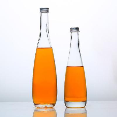 China 350ml 515ml Empty Glass Wine Bottles Glass Beverage Bottles With Airtight Caps for sale