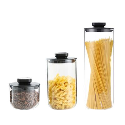 China Kitchen Decorative Bean Borosilicate Glass Jars 500ml 1000ml 1800ml for sale