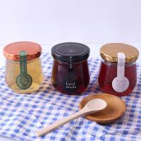 China Penguin Shaped Sealed Pickles Glass Honey Jars 200ml Glass Jam Jars for sale