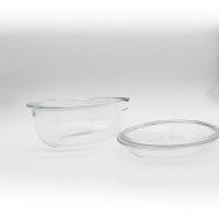 China 4L 4.5L 6.5L Glass Baking Dish Heat Resistant Glass Pizza Pan for sale