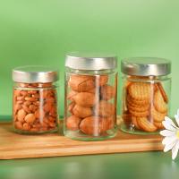 China 6oz 9oz 12oz Wide Mouth Glass Jar Glass Canister Jar With Silver Lid for sale