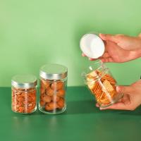 China 6oz 9oz 12oz Wide Mouth Glass Jar Glass Canister Jar With Silver Lid for sale