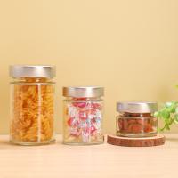 China Screw Lid Glass Storage Jars Wide Mouth Glass Bottles Containers for sale