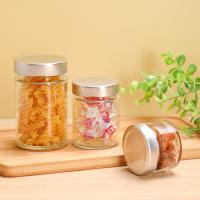 China Screw Lid Glass Storage Jars Wide Mouth Glass Bottles Containers for sale