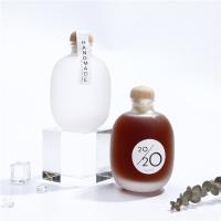 China Cork Caps Empty Glass Wine Bottles 250ml 500ml Frosted Wine Bottles for sale