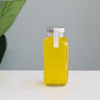 China Plastic Lids Glass Drink Bottles 300ml 500ml Juice Packaging Containers for sale