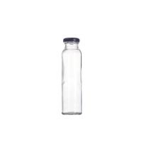 China Round 12oz 350ml Orange Juice Glass Bottle With Metal Lid for sale