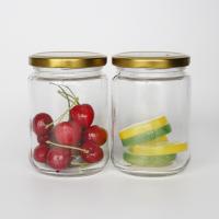 China Wide Mouth 16oz 500ml Round Glass Jar For Peanut Butter Jam for sale