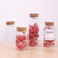 China 150ml 200ml Saffron Spice Glass Storage Bottle With Wooden Cork Cap for sale