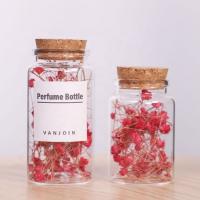 China 150ml 200ml Saffron Spice Glass Storage Bottle With Wooden Cork Cap for sale
