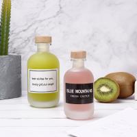 China Upper Liquor Frosted Empty Glass Wine Bottles 250ml 500ml With Cork Stopper for sale