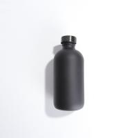 China Colour Spray Round Shoulder Glass Juice Bottles 250ml 500ml With Aluminum Lids for sale