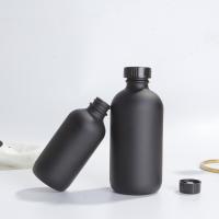 China Colour Spray Round Shoulder Glass Juice Bottles 250ml 500ml With Aluminum Lids for sale