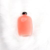 China 250ml 350ml Juice Hip Flask Bottles Cold Brew Glass Bottles With Metal Lids for sale
