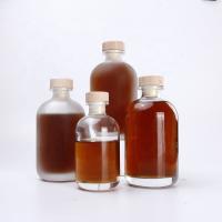 China 100ml 500ml Frost Clear Gin Wine Glass Bottles With Wooden Cork for sale