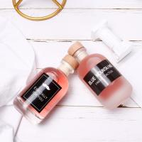 China Alcohol Liquor Frosted Empty Glass Wine Bottles 100ML 250ML for sale