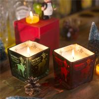 China Reed Diffuser Luxury Scented Glass Candle Holder With Customized Logo for sale