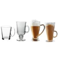 China Cadmium Free Borosilicate Glass Coffee Cup 290ml 385ml Personalized Glass Cup for sale