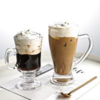 China Cadmium Free Borosilicate Glass Coffee Cup 290ml 385ml Personalized Glass Cup for sale