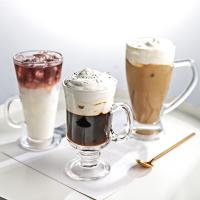 China Cadmium Free Borosilicate Glass Coffee Cup 290ml 385ml Personalized Glass Cup for sale