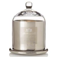China Bell Shaped Scented Candle Holder Christmas Silver Glass Dome Jars for sale