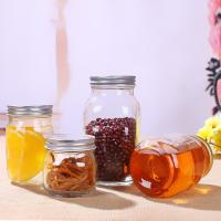 China 750ml 1000ml Round Glass Storage Jar With Airtight Lids for sale