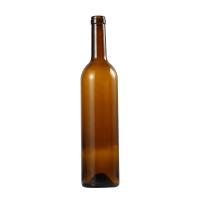 China 500ml 750ml Colored Empty Glass Wine Bottles With Cork Lids for sale