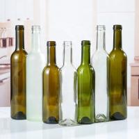 China 500ml 750ml Colored Empty Glass Wine Bottles With Cork Lids for sale
