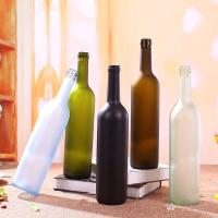 China 500ml 750ml Colored Empty Glass Wine Bottles With Cork Lids for sale