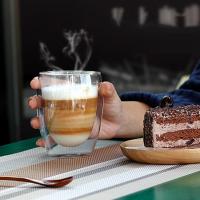 China 450ml 650ml Personalized Glass Cup  Clear Double Wall Glass Mug for sale
