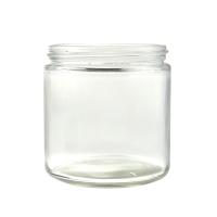China Clear Mini Cookie Glass Canister Jar With Black Airtight Lids for sale