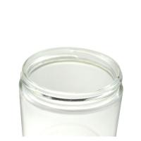China Clear Mini Cookie Glass Canister Jar With Black Airtight Lids for sale