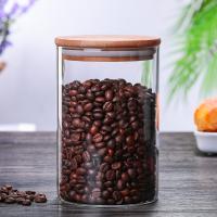 China 650ml 750ml 950ml Food Glass Storage Jars Dia 9.5cm With Plastic Lid for sale