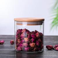 China 650ml 750ml 950ml Food Glass Storage Jars Dia 9.5cm With Plastic Lid for sale