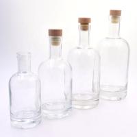 China Sealed Cork Lid Empty Glass Wine Bottles 200ml 500ml Whisky Bottle for sale