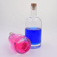 China Sealed Cork Lid Empty Glass Wine Bottles 200ml 500ml Whisky Bottle for sale