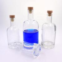China Sealed Cork Lid Empty Glass Wine Bottles 200ml 500ml Whisky Bottle for sale