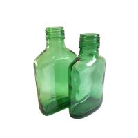 China 100ml 200ml Green Empty Glass Wine Bottles Screw Lid Sealing for sale