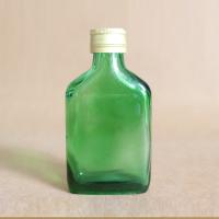 China 100ml 200ml Green Empty Glass Wine Bottles Screw Lid Sealing for sale