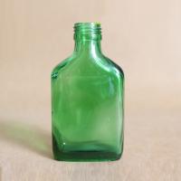 China 100ml 200ml Green Empty Glass Wine Bottles Screw Lid Sealing for sale