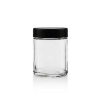China Clear 450ml 650ml Airtight Glass Storage Jars Round Glass Food Container for sale