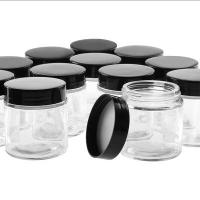 China Clear 450ml 650ml Airtight Glass Storage Jars Round Glass Food Container for sale