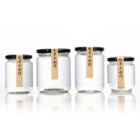 China 350ml 450ml Honey Glass Packaging Jars With Metal Lid for sale