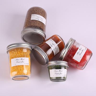 China 200ml Glass Pickle Jar Food Storage Glass Jam Jar With Aluminum Lid for sale