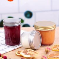 China 200ml Glass Pickle Jar Food Storage Glass Jam Jar With Aluminum Lid for sale