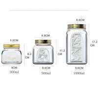 China 500ml 1000ml Food Grade Glass Pickle Jar Eco Friendly 17.2cm Height for sale