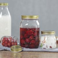 China 300ml 1L Empty Round Honey Jam Glass Pickle Jar With Smooth Mouth for sale